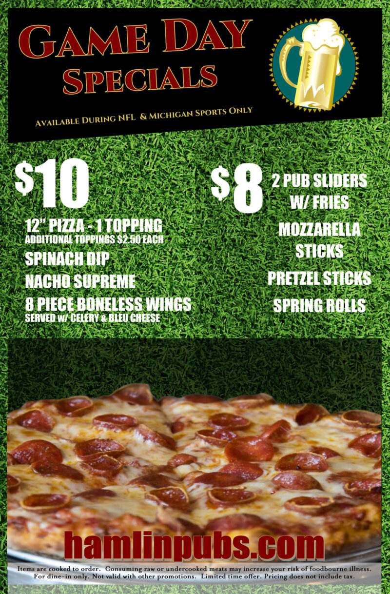 Sports Specials – Hamlin Pub