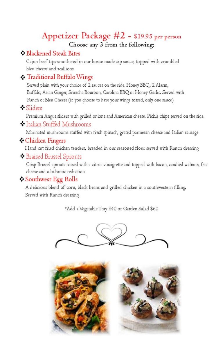 Menu Options – Hamlin Pub