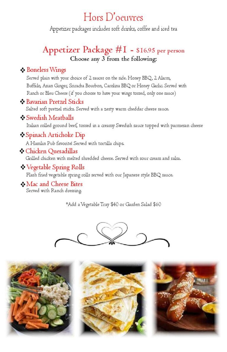 Menu Options – Hamlin Pub